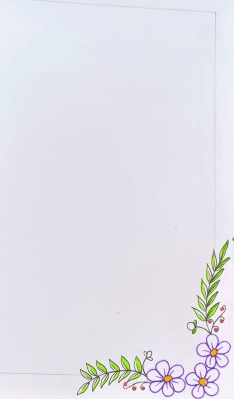 Beautiful Floral Border for Your Diary