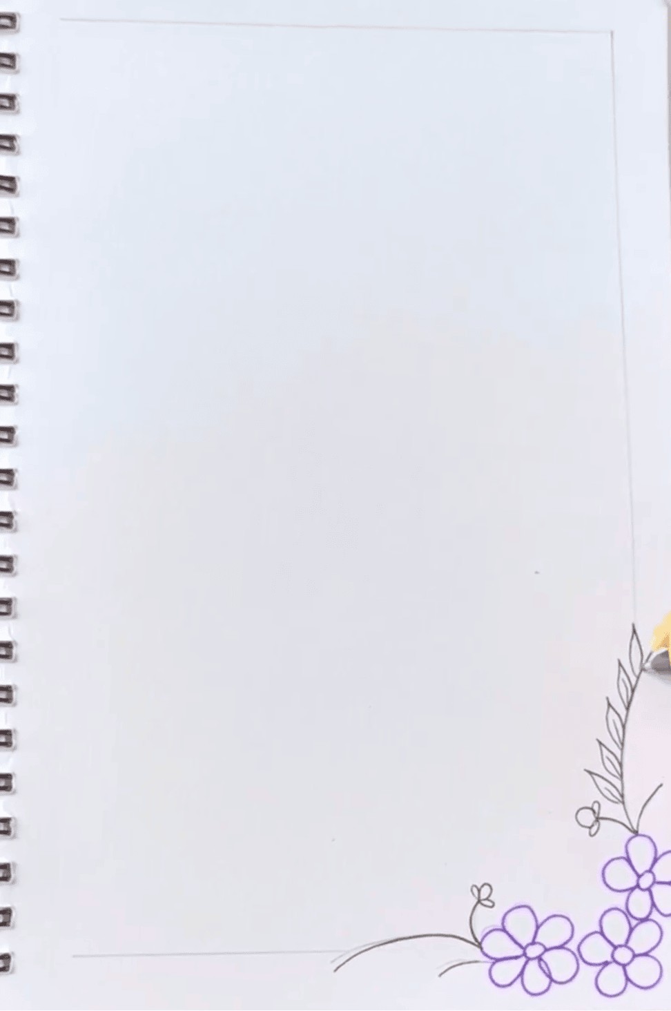 Beautiful Floral Border for Your Diary