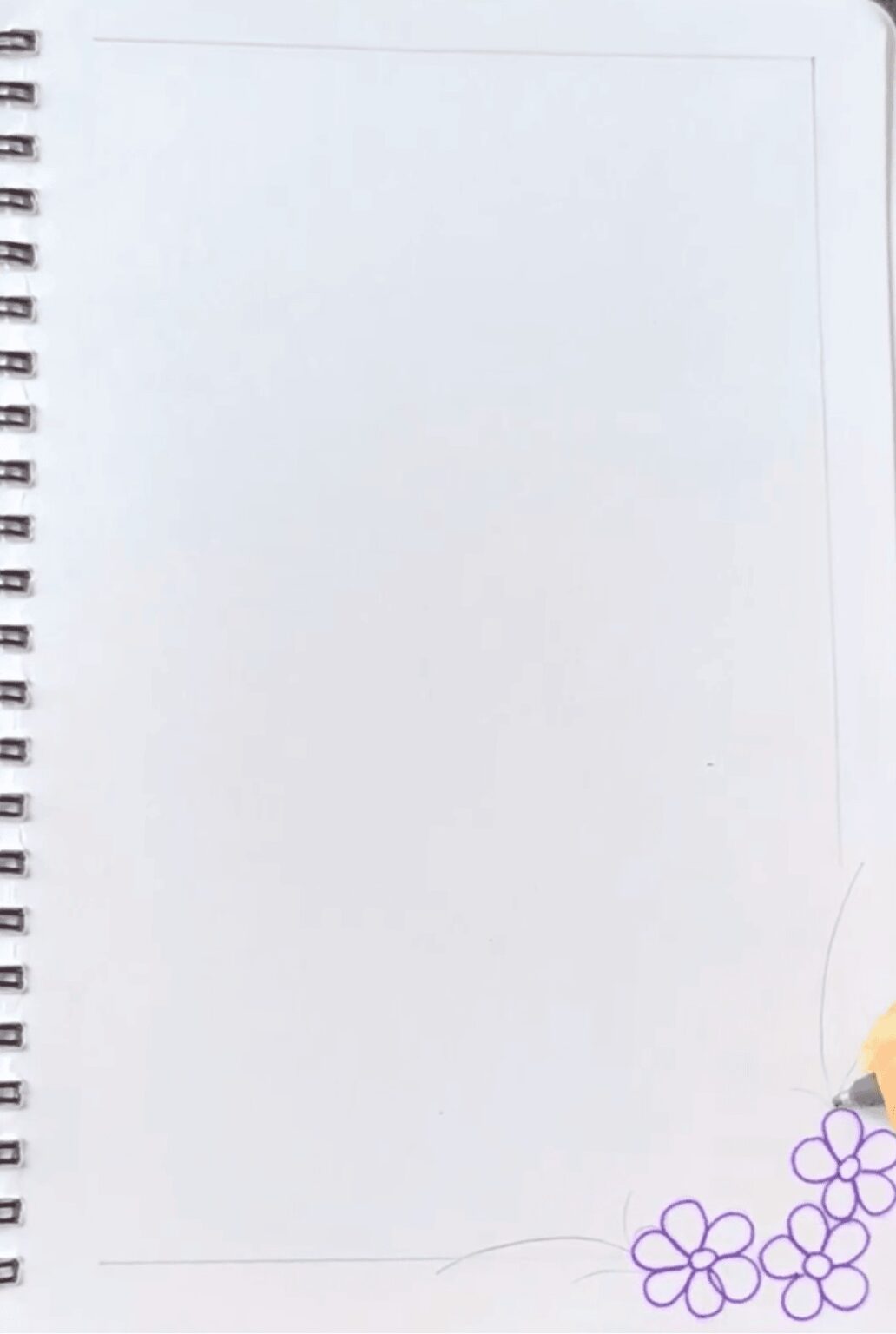 Beautiful Floral Border for Your Diary