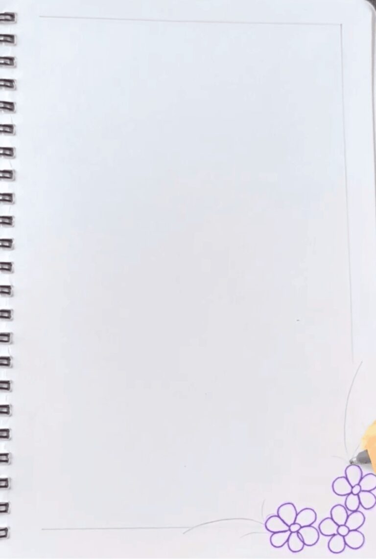 Beautiful Floral Border for Your Diary