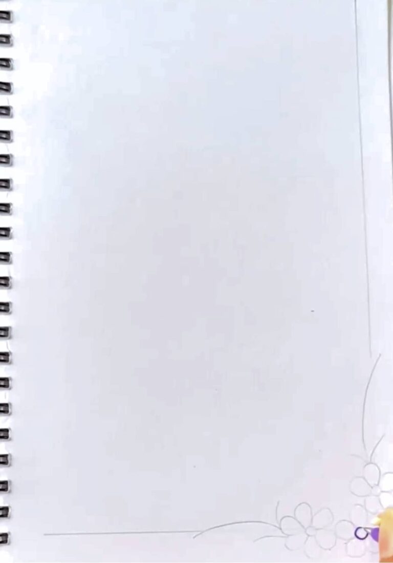 Beautiful Floral Border for Your Diary