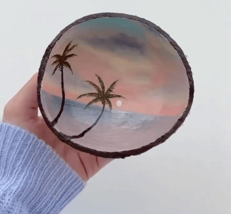 Painting on Coconut Shells