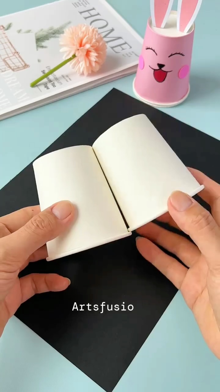 DIY Moving Bunny Cup Toy Tutorial