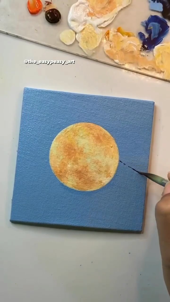 Create a Mesmerizing Full Moon Acrylic Painting: Step-by-Step Tutorial