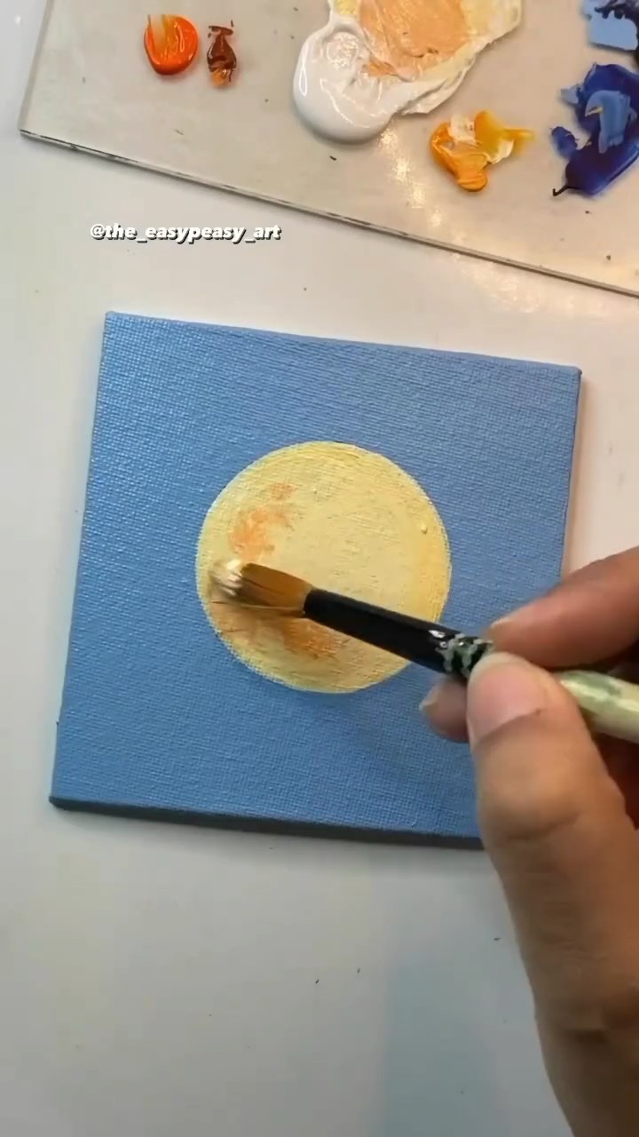 Create a Mesmerizing Full Moon Acrylic Painting: Step-by-Step Tutorial
