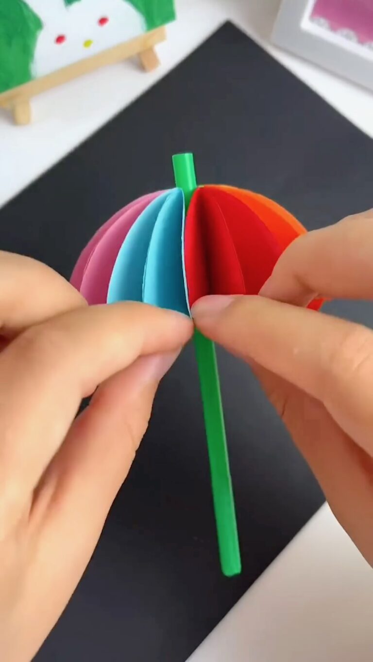 DIY Craft Tutorial: How to Make a Colorful Paper Umbrella