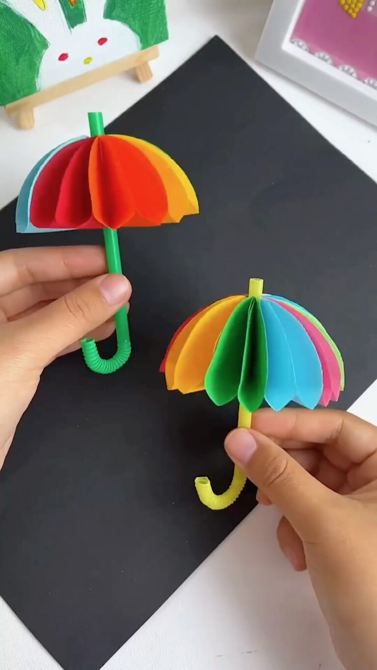 DIY Craft Tutorial: How to Make a Colorful Paper Umbrella