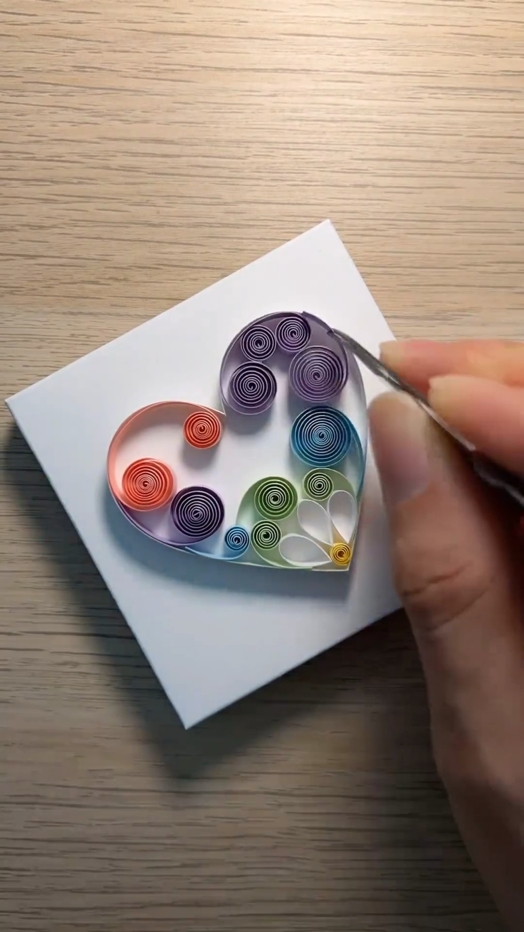 DIY Heart Shaped Paper Quilling Art