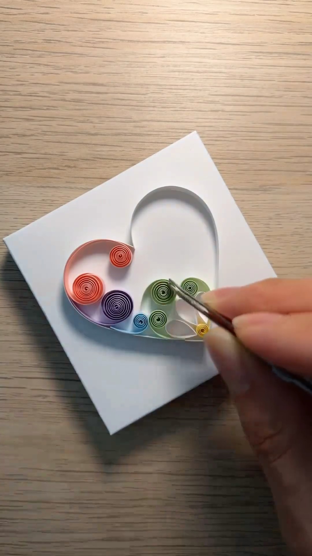 DIY Heart Shaped Paper Quilling Art