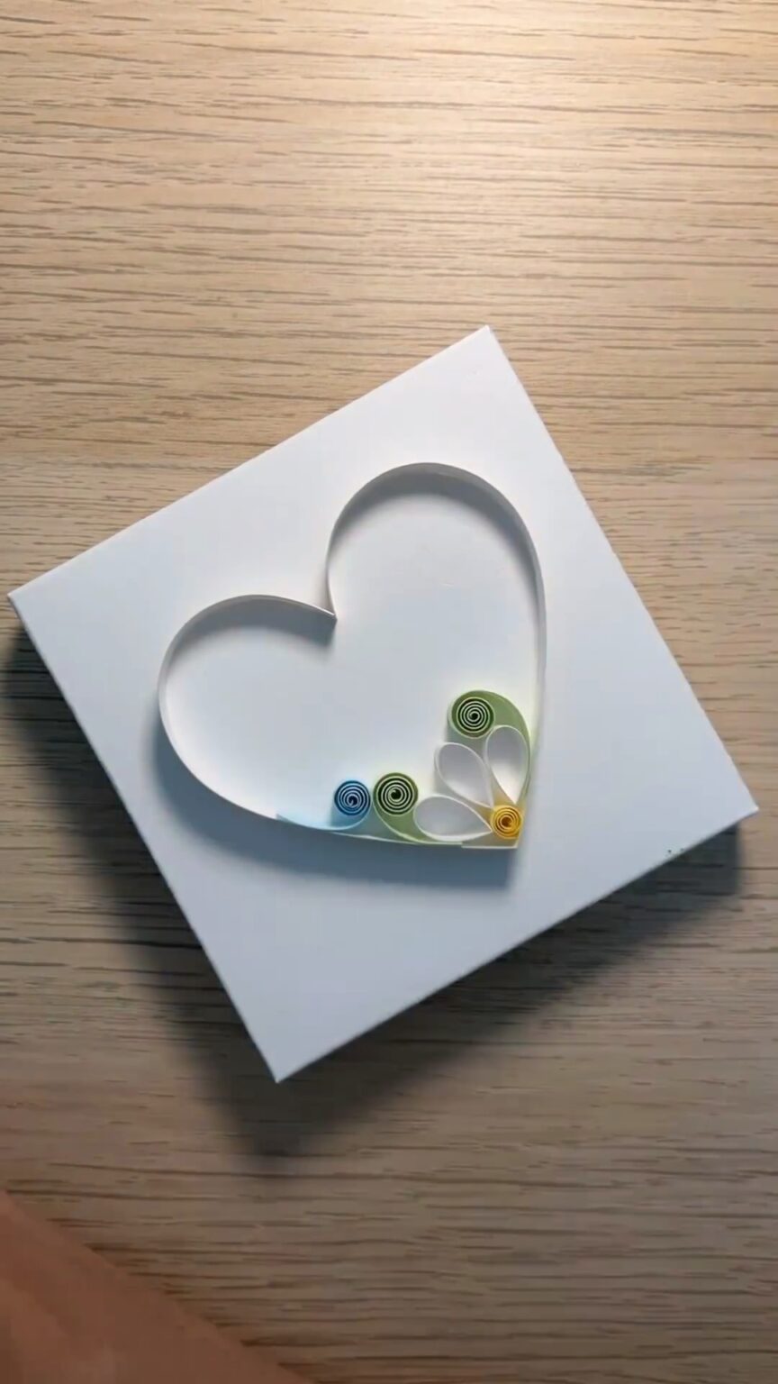 DIY Heart Shaped Paper Quilling Art