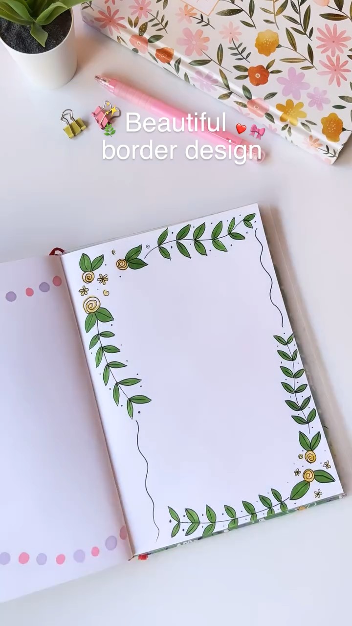 Easy and Aesthetic Diary Border Design