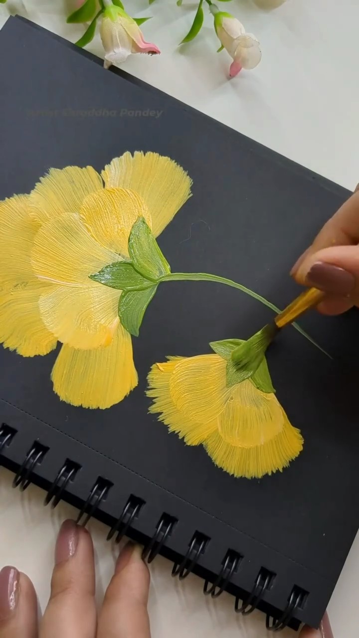 How to Create a Beautiful DIY Acrylic Yellow Flower Painting
