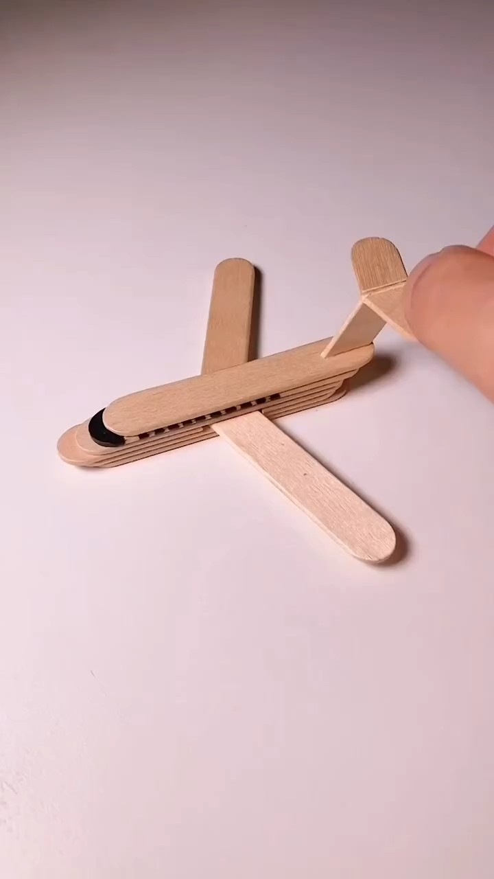 How to Make an Adorable Mini Airplane with Popsicle Sticks