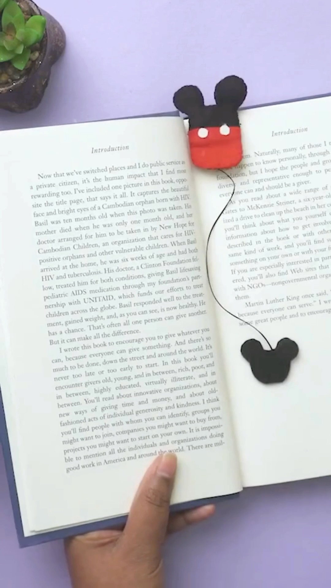 DIY Mickey Mouse Bookmark