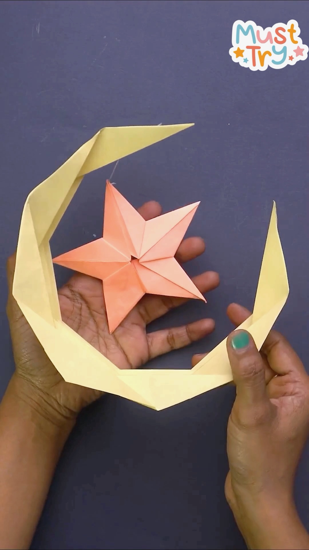 DIY Paper Origami Crescent Moon